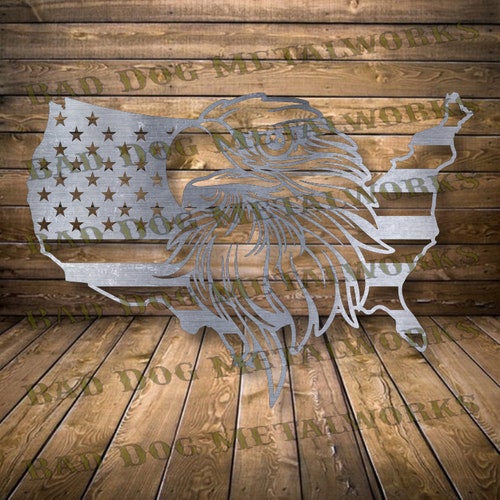 American Flag Dxf/svg Bad Dog Metalworks Digital Download - Etsy
