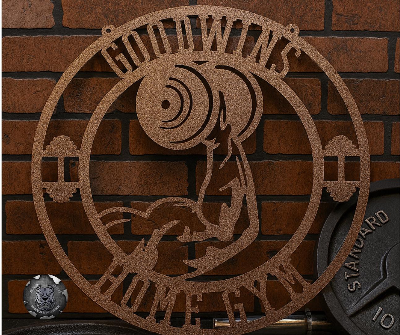 Personalized Home Gym Monogram - Bad Dog Metalworks Home Decor - Health ...