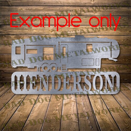 RV Motorhome Monogram Dxf/svg Bad Dog Metalworks Camping - Etsy