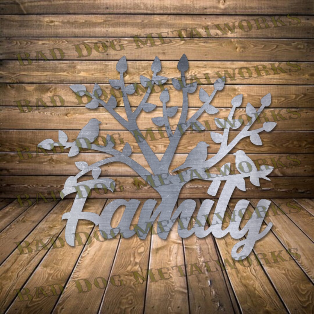 Family Tree Svg - Dxf - Bad Dog Metalworks Digital Download - Laser CNC ...