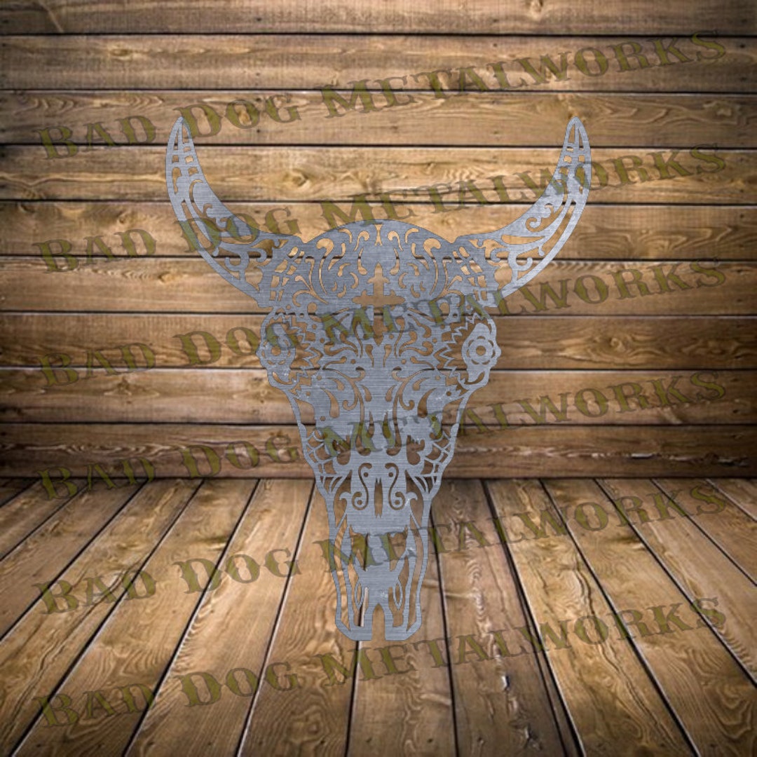 Bull Sugar Skull Svg/dxf - Bad Dog Metalworks Digital Download - CNC ...