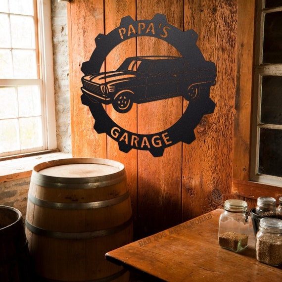Personalized Chevy Nova Garage Monogram Bad Dog Metalworks | Etsy