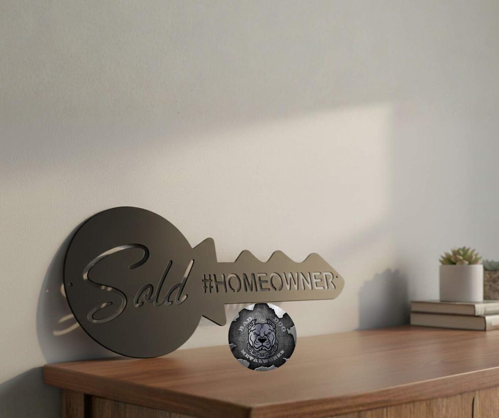 Sold Homeowner Key Metal Sign, Realtor Closing Gift, Real Estate Photo ...