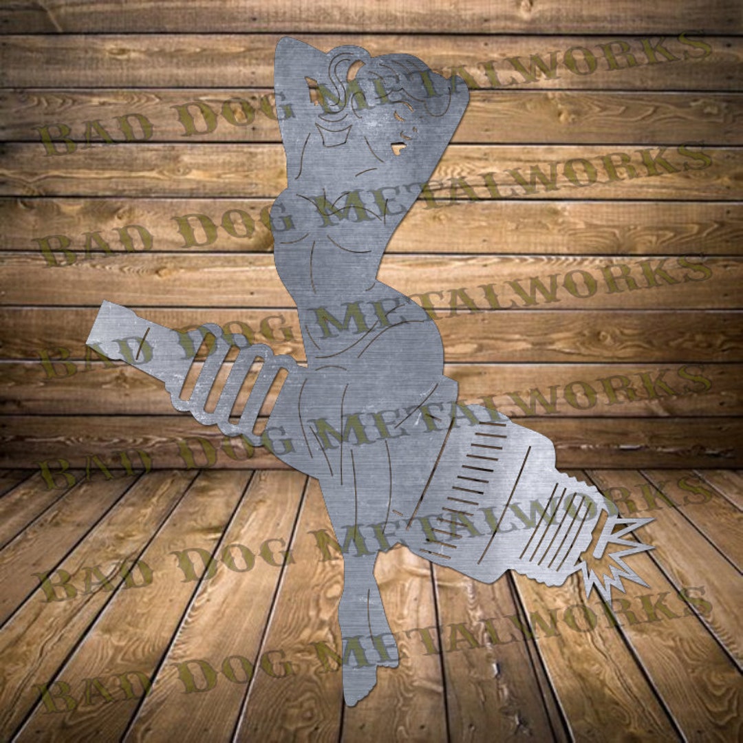 Spark Plug Girl Svg/dxf - Bad Dog Metalworks Digital Download - Laser ...