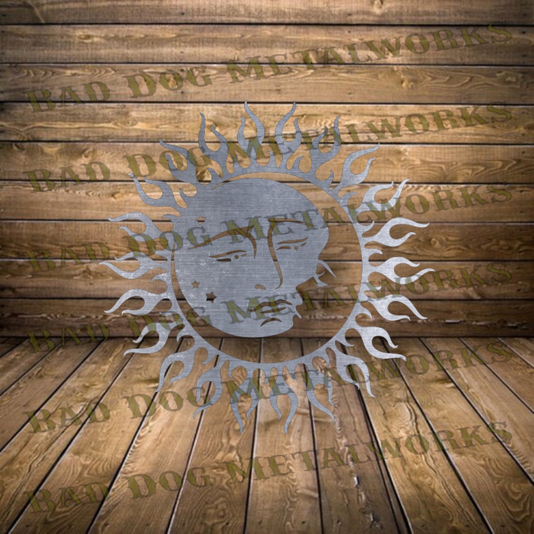 Sun and Moon Dxf/svg Files - Bad Dog Metalworks - Digital Download ...