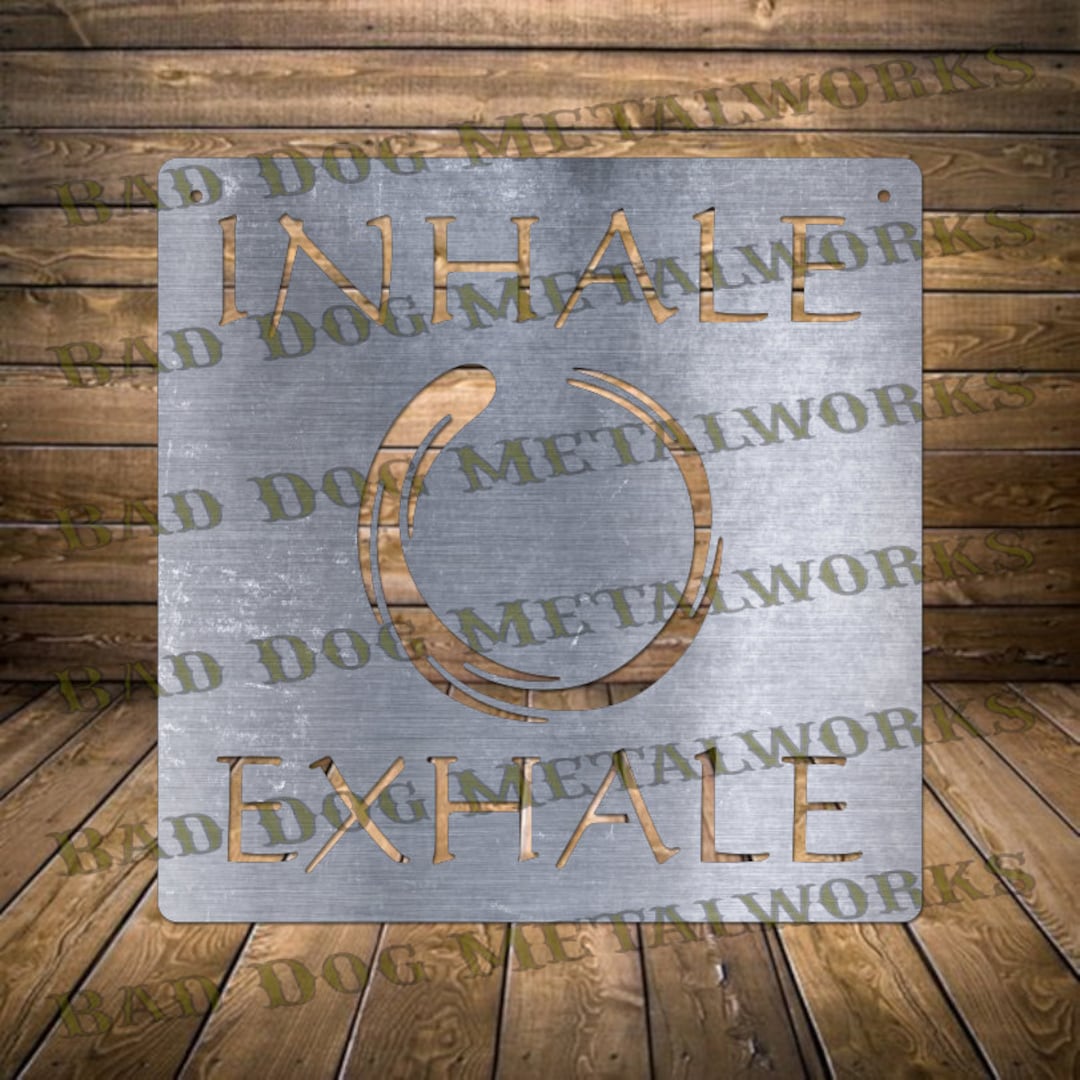 Inhale Exhale Enso Symbol Svg/dxf - Bad Dog Metalworks Digital Download ...