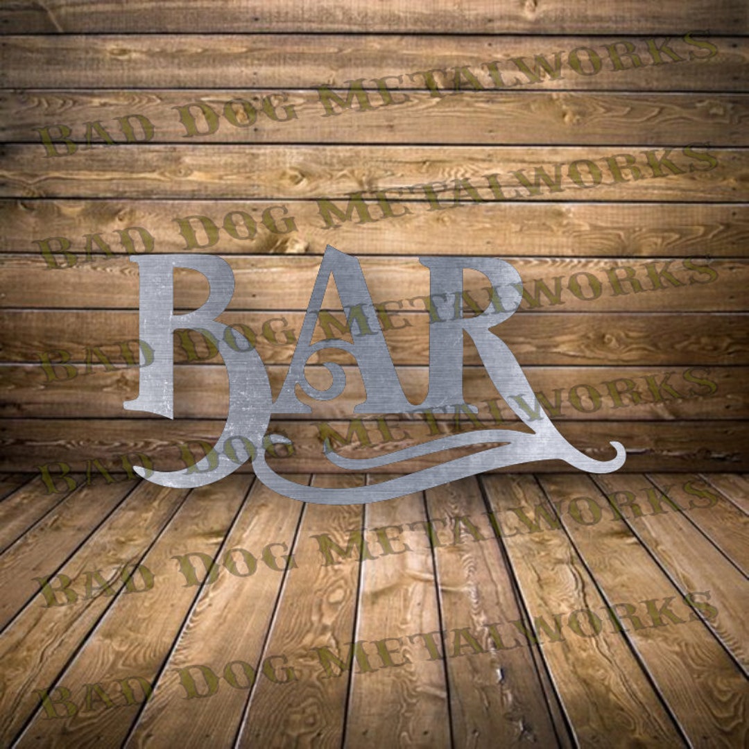 Bar Svg/dxf - Bad Dog Metalworks Digital Download - Laser CNC Plasma ...