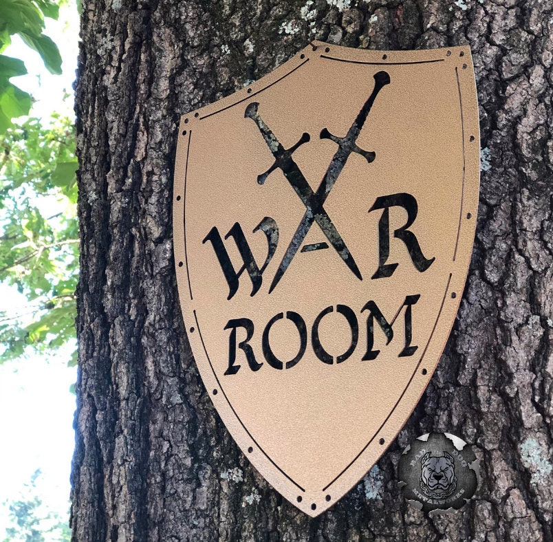 War Room Shield Metal Sign Bad Dog Metalworks Home Décor - Etsy
