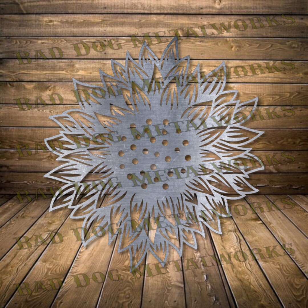 Sunflower Dxf/svg - Bad Dog Metalworks Digital Download - CNC Plasma ...