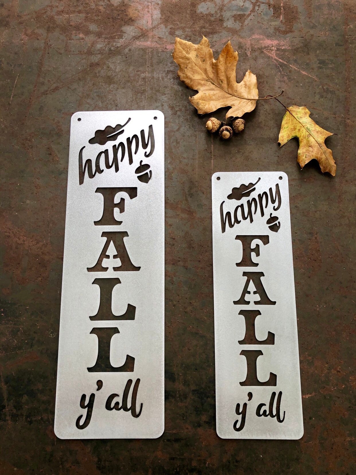 Happy Fall Y'all Plaque Bad Dog Metalworks Metal Signs | Etsy