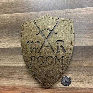 War Room Shield Metal Sign - Bad Dog Metalworks Home Décor - Office ...