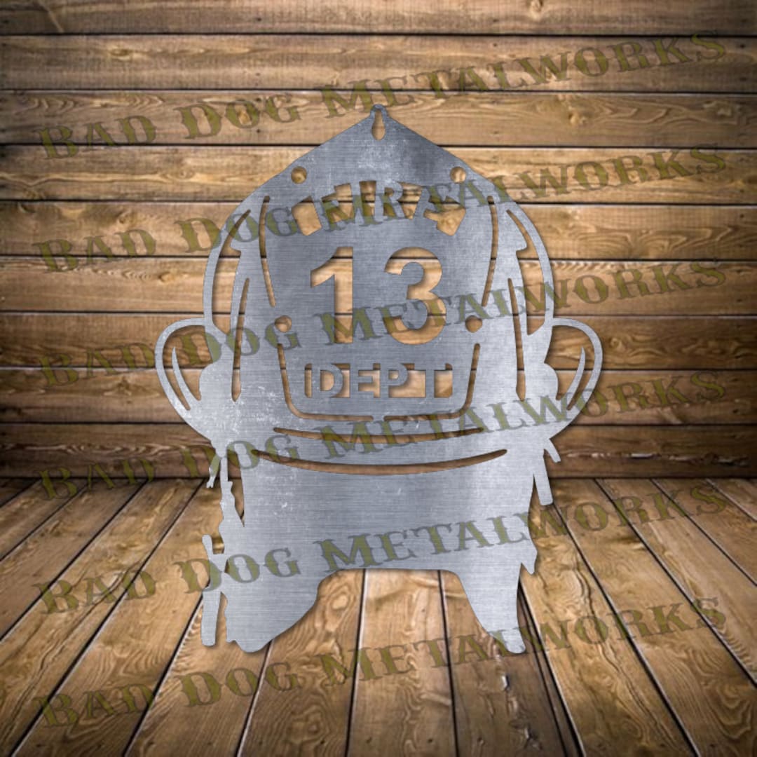 Fireman's Helmet Dxf/svg - Bad Dog Metalworks Digital Download - Laser ...