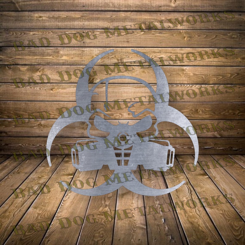 Biohazard Skull Dxf/svg Bad Dog Metalworks Digital Download - Etsy