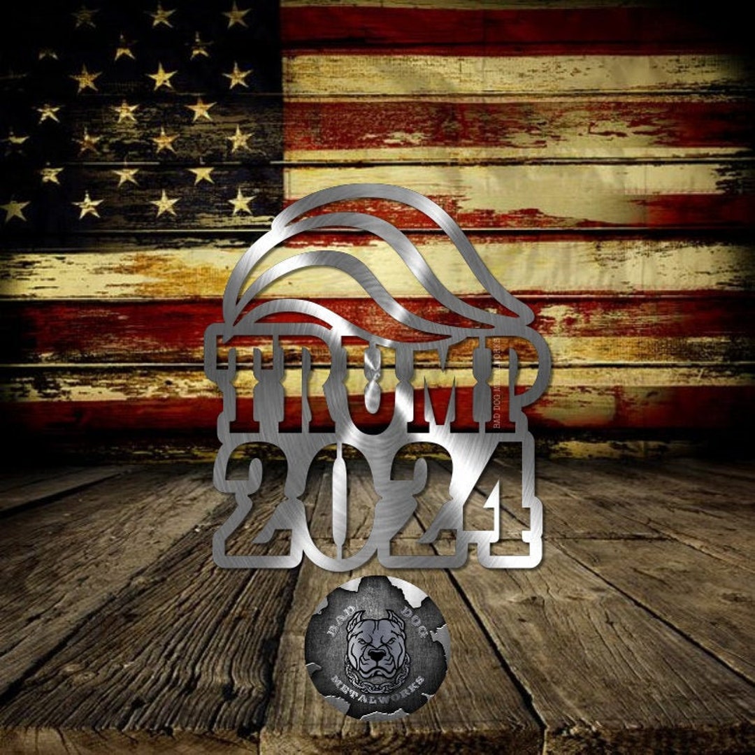 Trump 2024 Metal Sign Trump Hair Don't Care MAGA Trump - Etsy