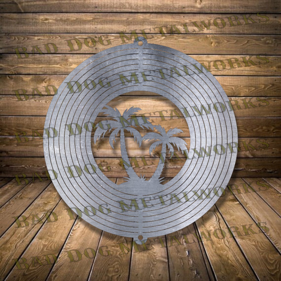 Palm Tree Wind Spinner Dxf - Palm Tree Wind Spinner Svg - Bad Dog ...