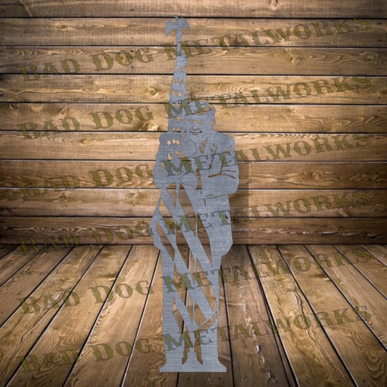 Trump Hugging Flag Dxf/svg - Bad Dog Metalworks Digital Download ...