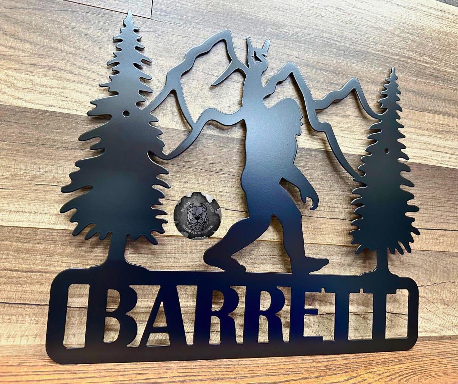 Bigfoot Name or Address Plaque Metal Sign - Bad Dog Metalworks Home ...