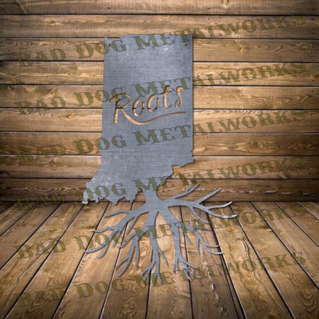 Indiana Roots SVG/DXF - Bad Dog Metalworks Digital Download - Laser CNC ...