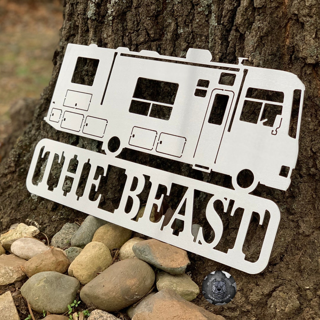 RV Motor Home Name Plaque - Bad Dog Metalworks Home Decor - Camping ...