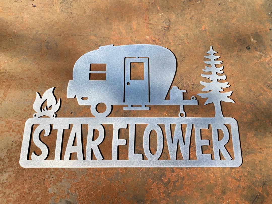 Camper Custom Name Plaque Sign - Personalized Metal Sign - Camping ...