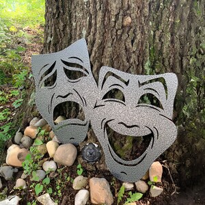 Comedy and Tragedy Masks Metal Art - Movie Theater Decor - Home Theater ...