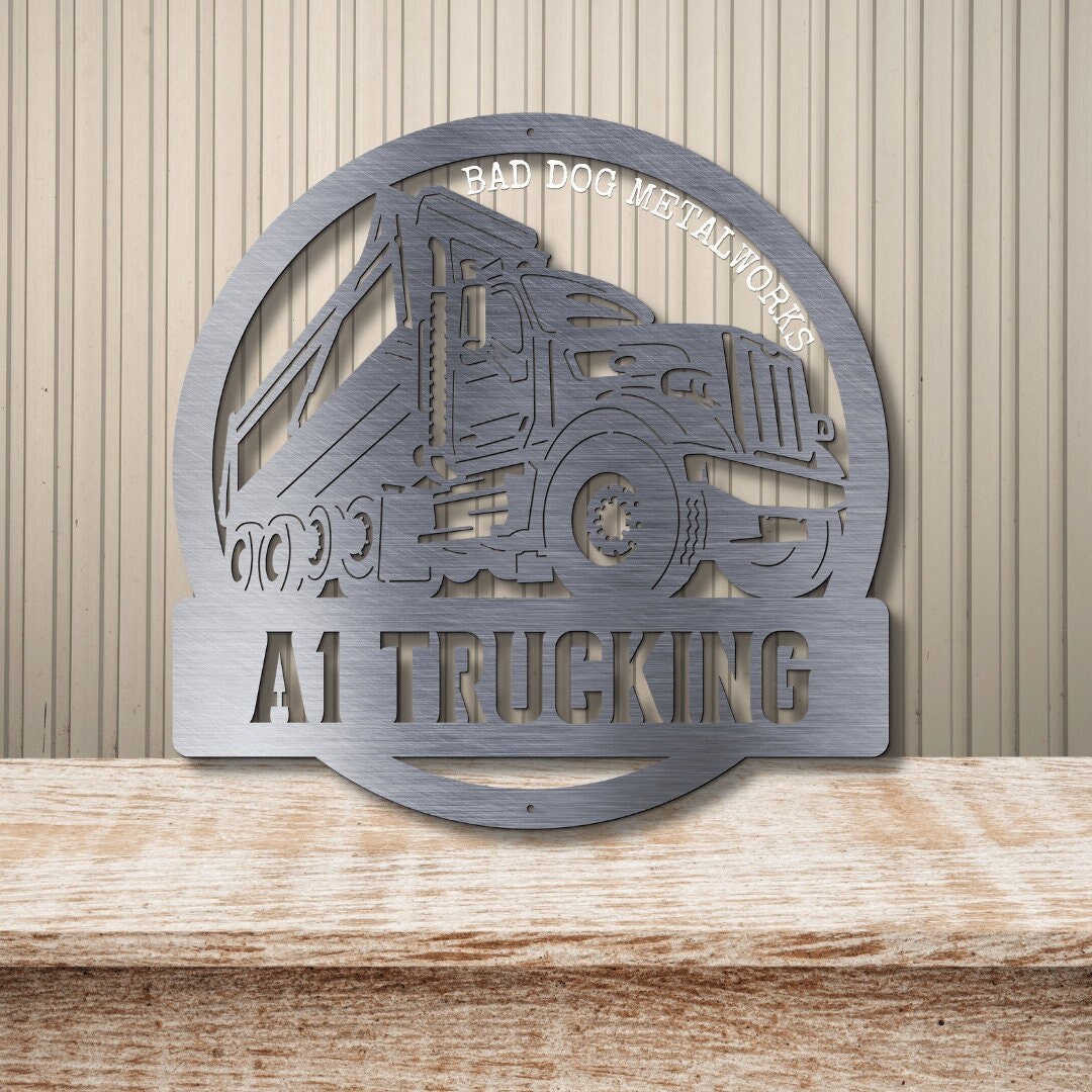 Dump Truck Monogram Bad Dog Metalworks Home Décor | Etsy