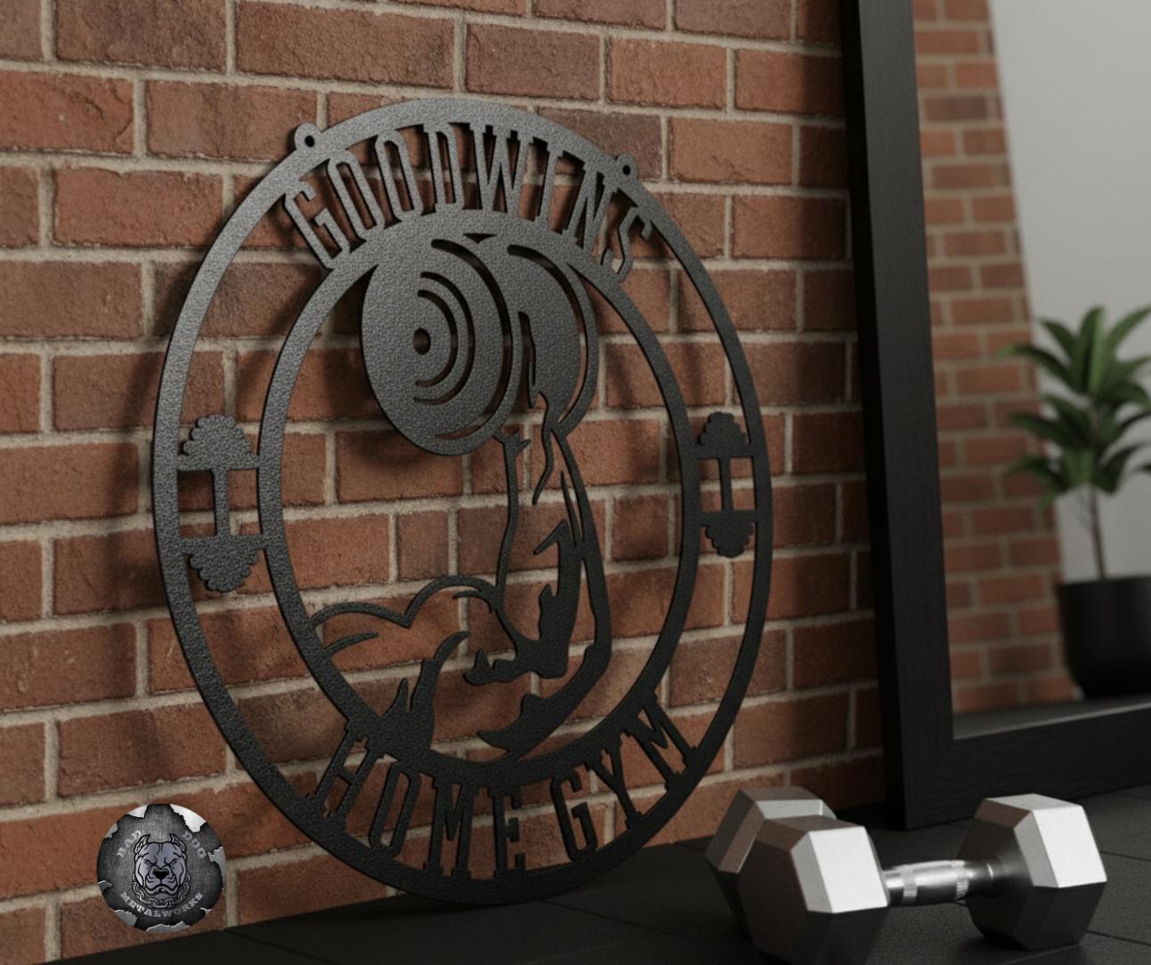 Personalized Home Gym Monogram - Bad Dog Metalworks Home Decor - Health ...