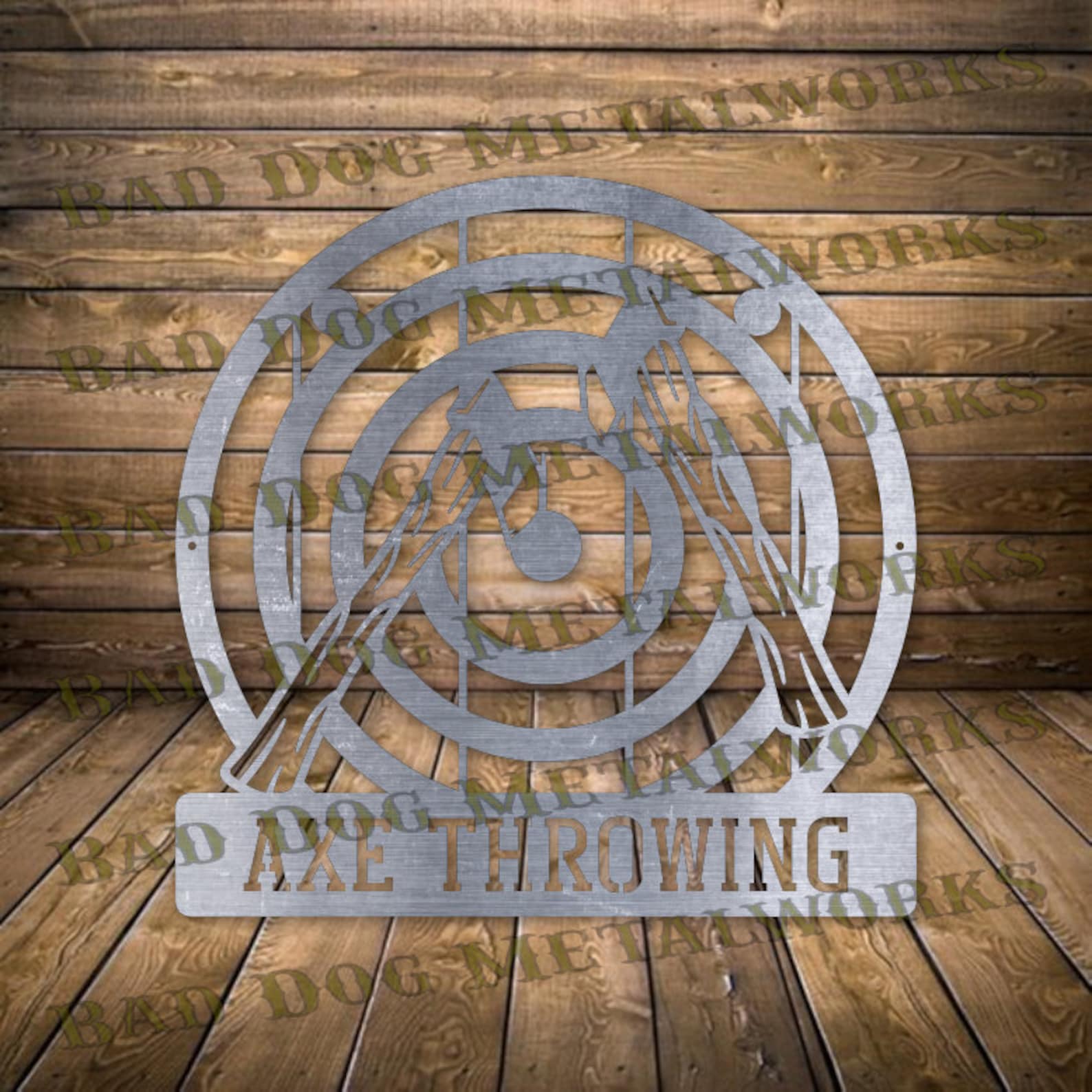 Axe Throwing Monogram - Dxf and Svg - Bad Dog Metalworks Digital ...