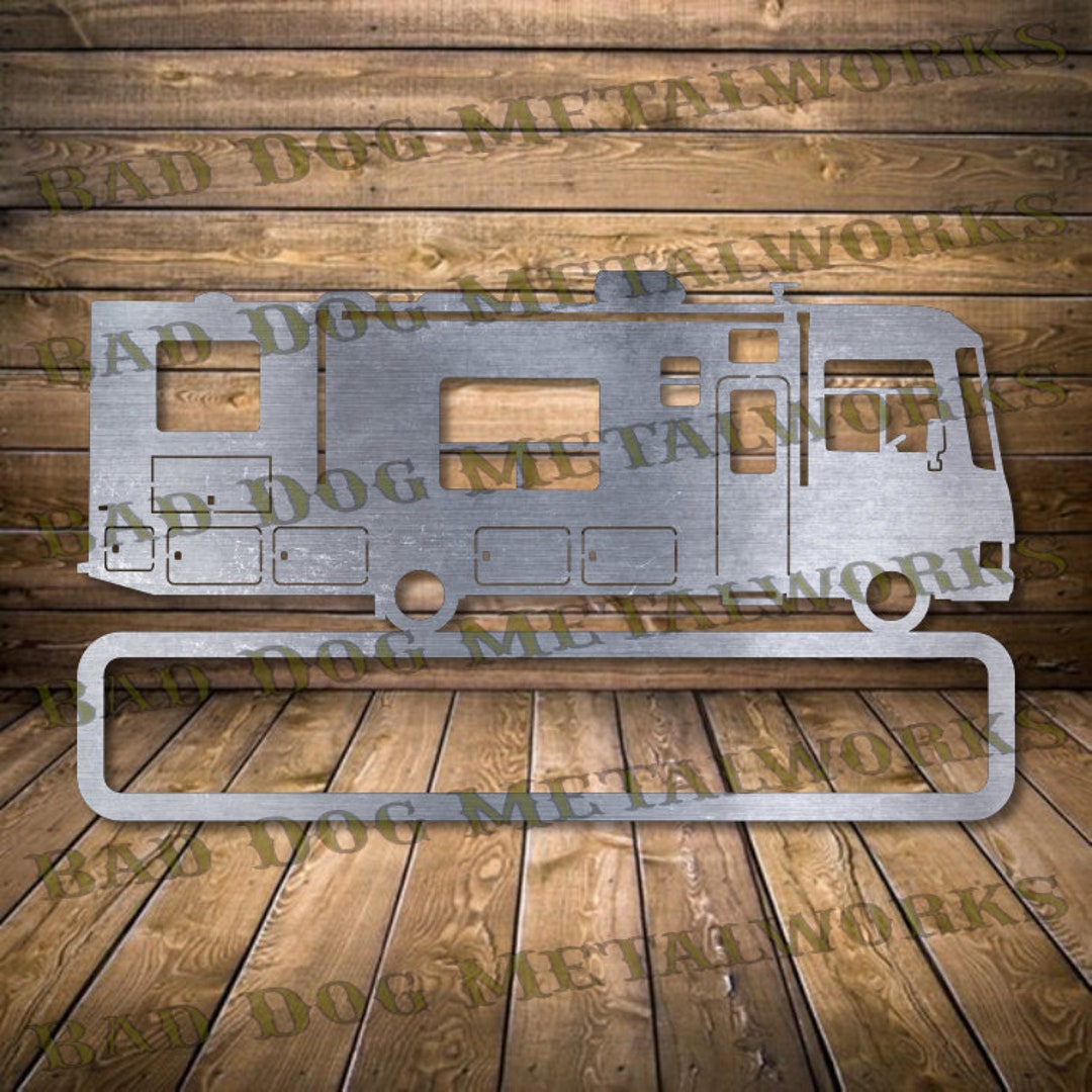 RV Motorhome Monogram Dxf/svg - Bad Dog Metalworks - Camping Dxf - CNC ...