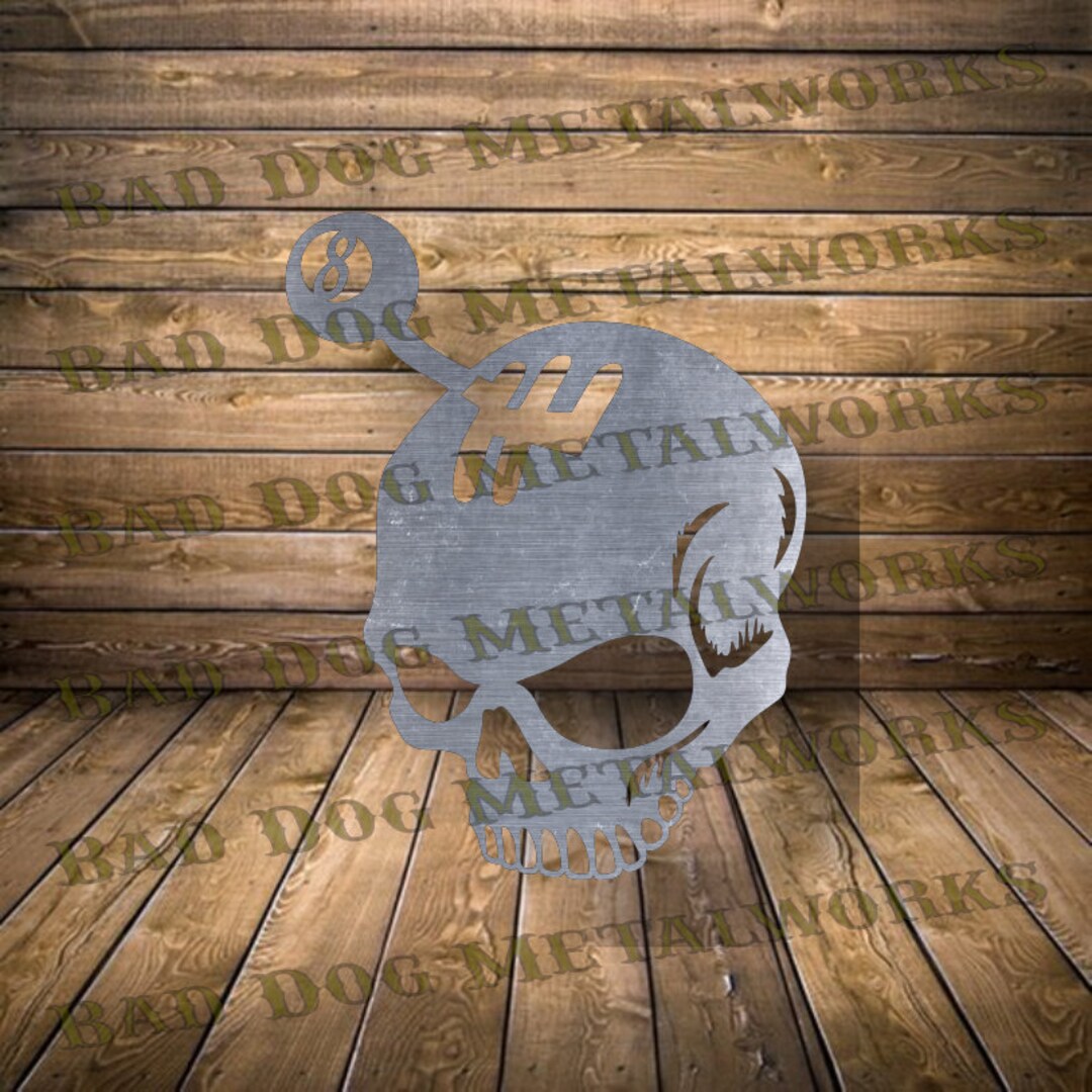 Eight Ball Gear Head Skull Dxf/svg - Bad Dog Metalworks Digital ...