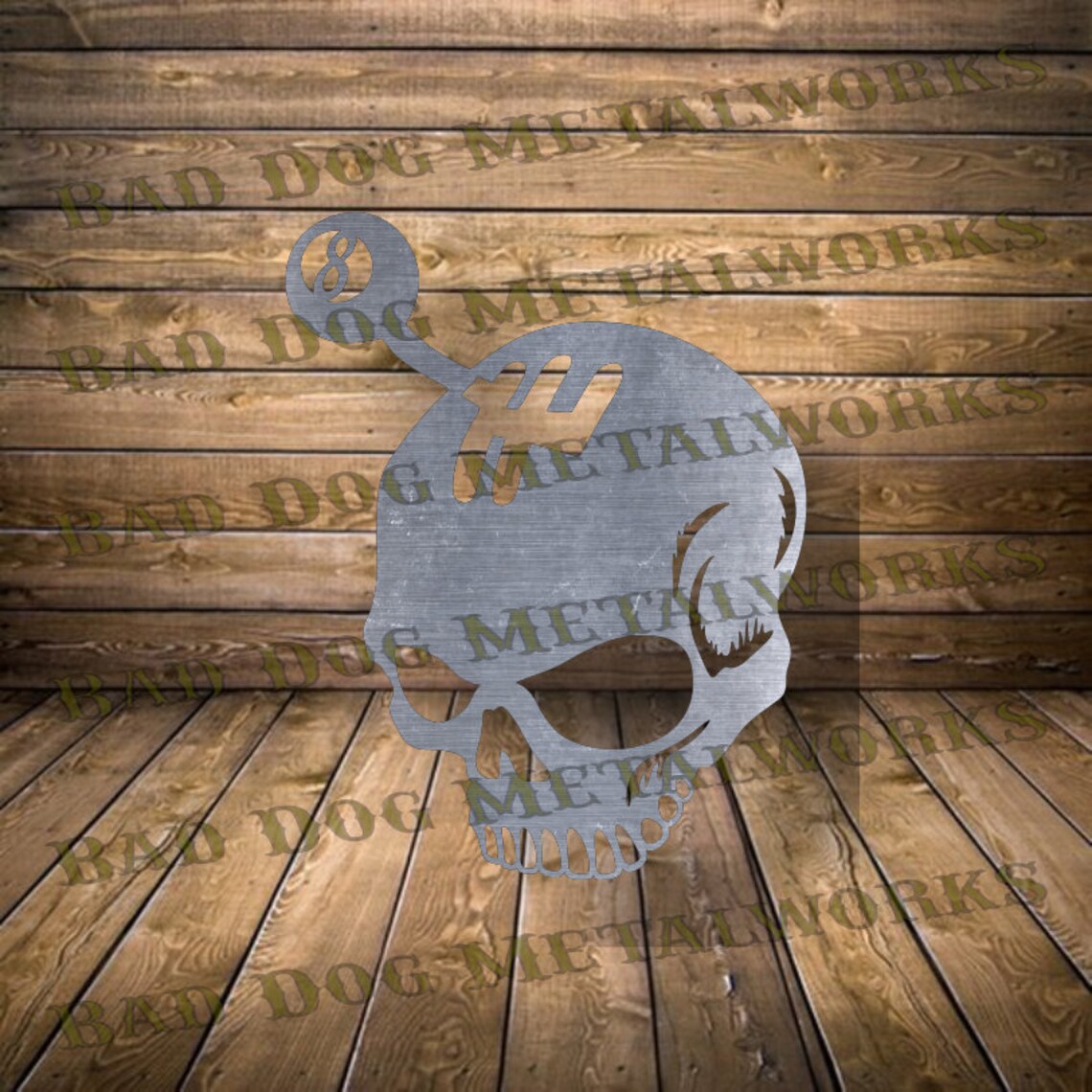 Eight Ball Gear Head Skull Dxf/svg - Bad Dog Metalworks Digital ...