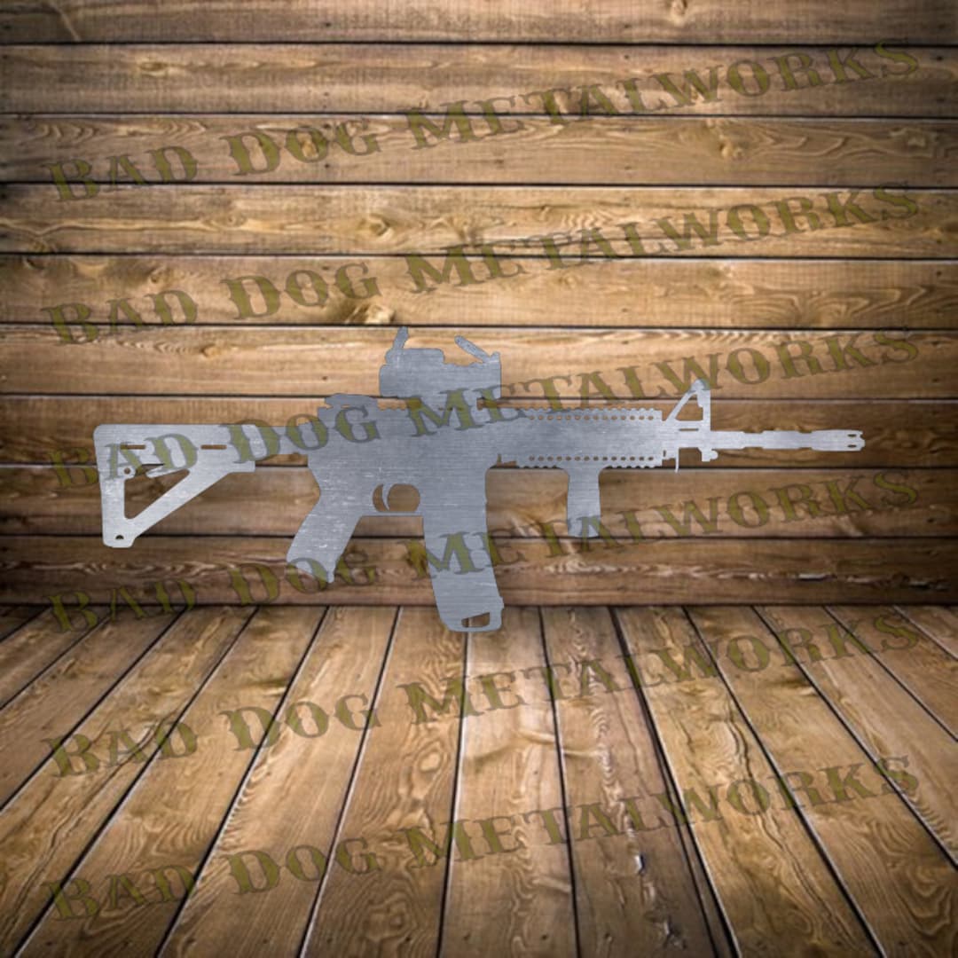 AR 15 Rifle Dxf/svg - Bad Dog Metalworks Digital Download - Laser CNC ...