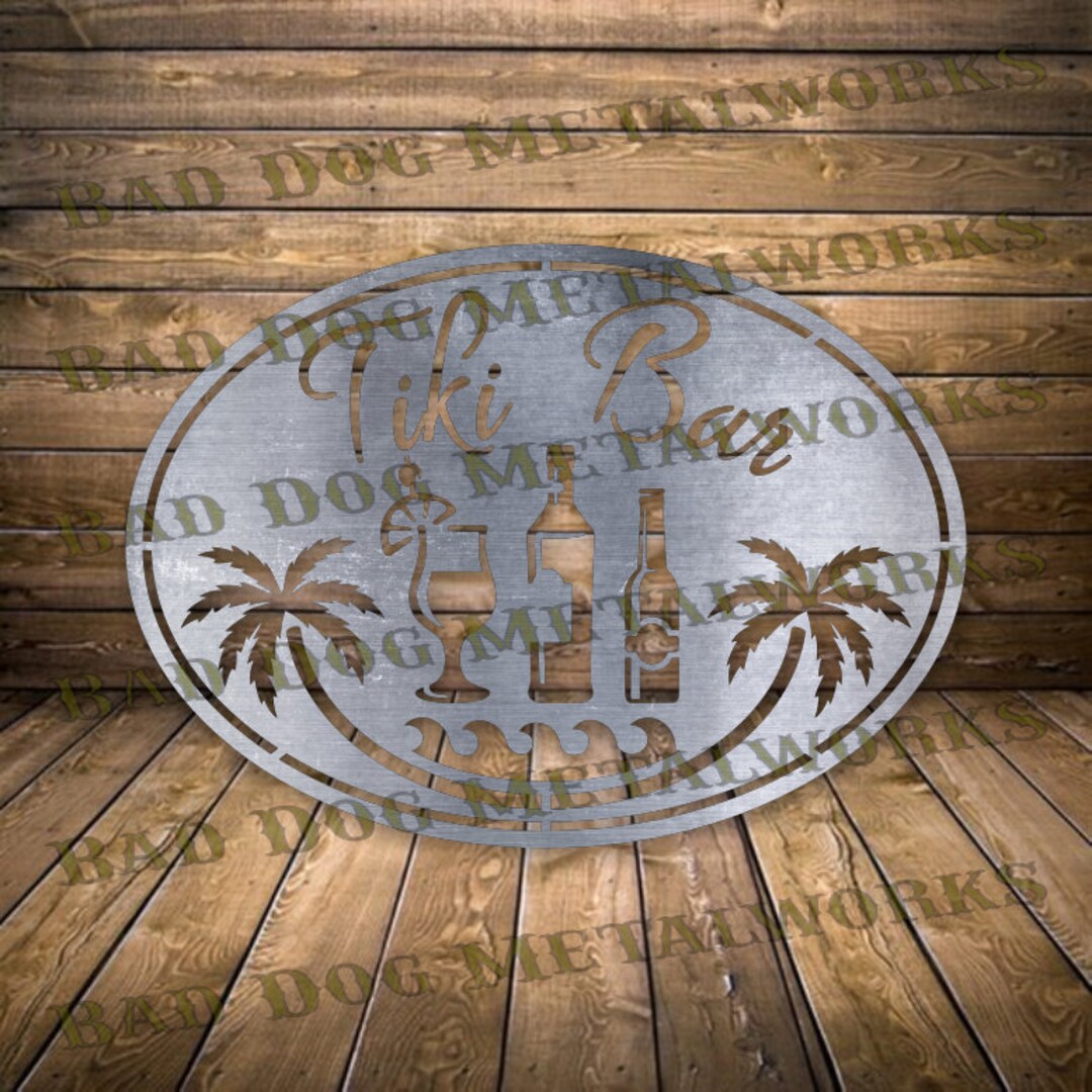 Tiki Bar Dxf/svg - Bad Dog Metalworks Digital Download - Laser CNC ...