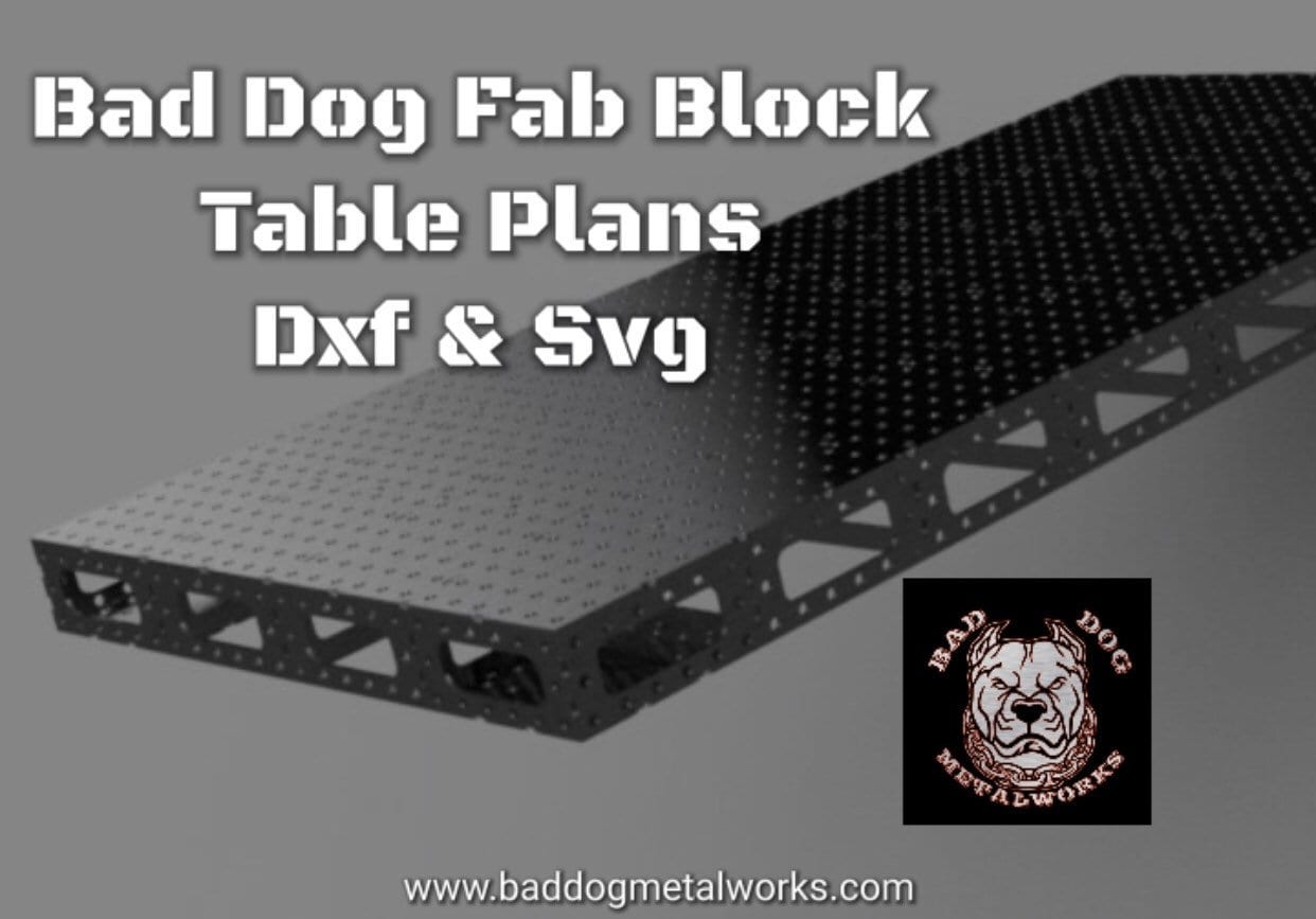 2 X 4 Bad Dog Fab Block Table - DXF - SVG - Welding Table Plans - CNC ...