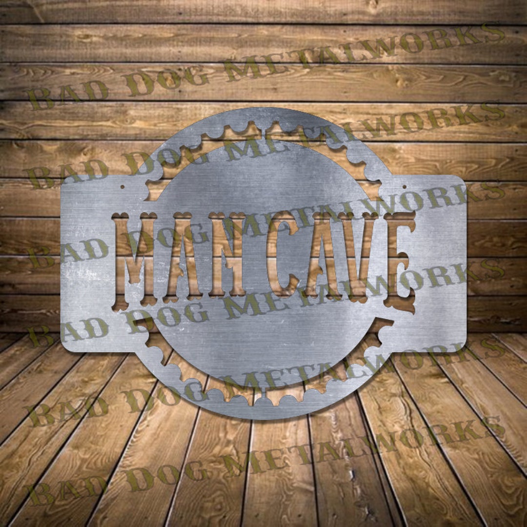 Man Cave Gear Svg/dxf Man Cave Dxf - Bad Dog Metalworks Digital ...