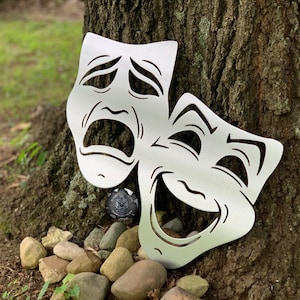 Comedy and Tragedy Masks Metal Art - Movie Theater Decor - Home Theater ...