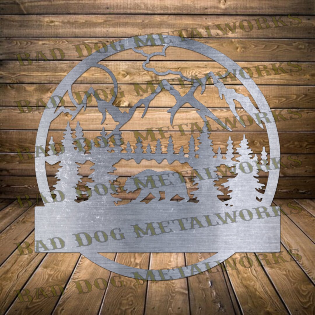 Bear Monogram Dxf and Svg Files - Bad Dog Metalworks Digital Download ...