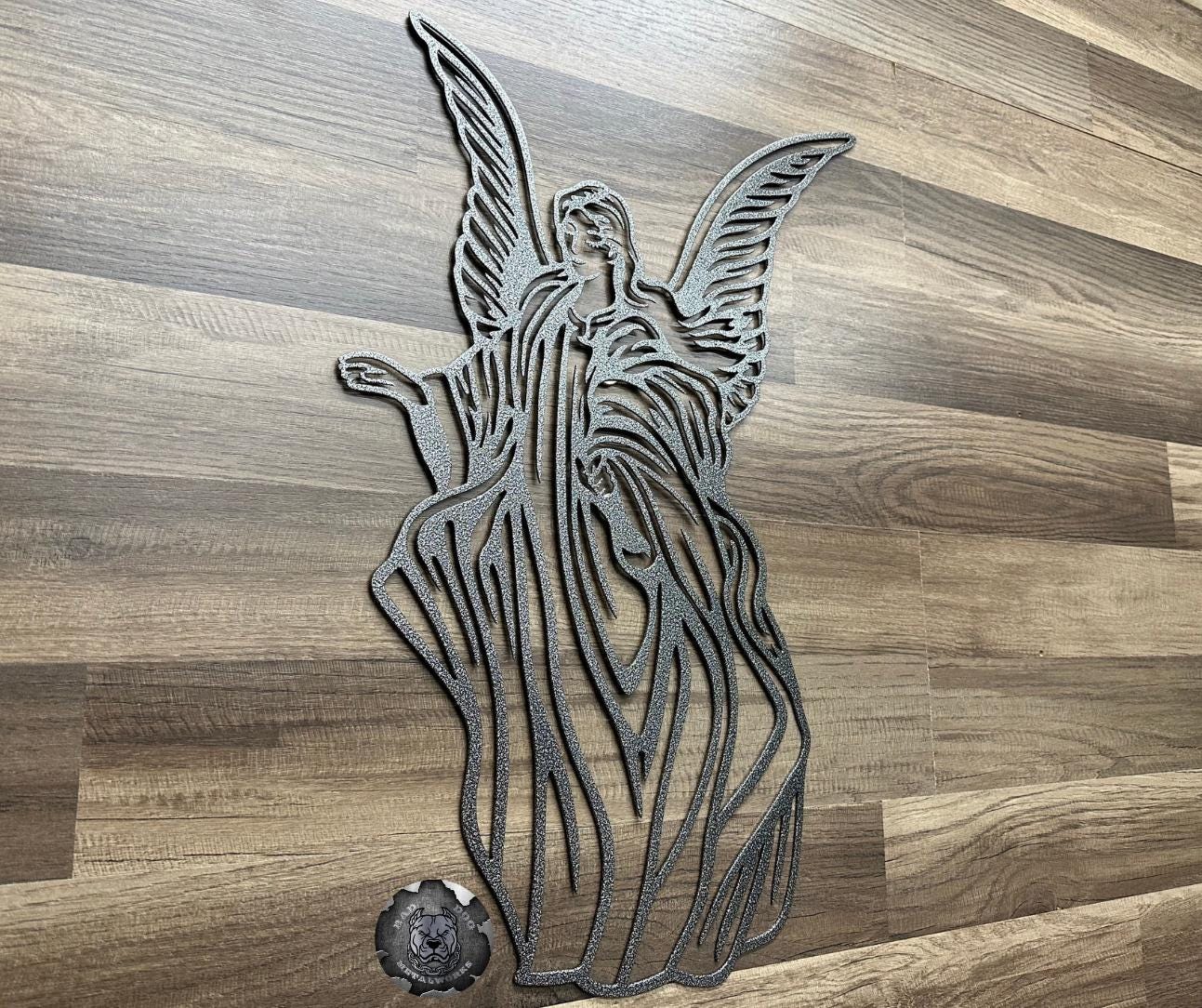 Guardian Angel Metal Wall Art - Bad Dog Metalworks Home Decor ...