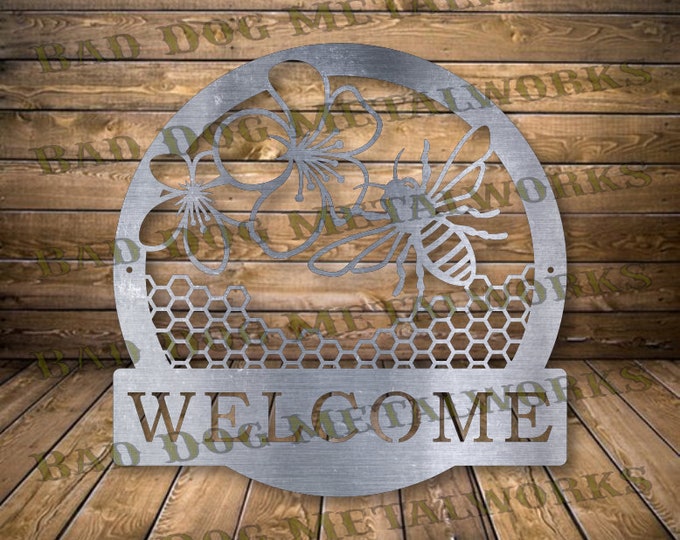 Bee Welcome Dxf/svg Files Bad Dog Metalworks Digital Download Laser CNC ...