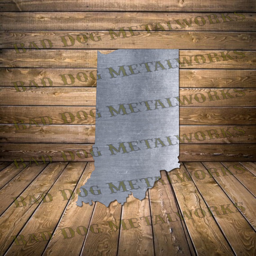 Indiana Outline SVG/DXF - Bad Dog Metalworks Digital Download - Laser ...