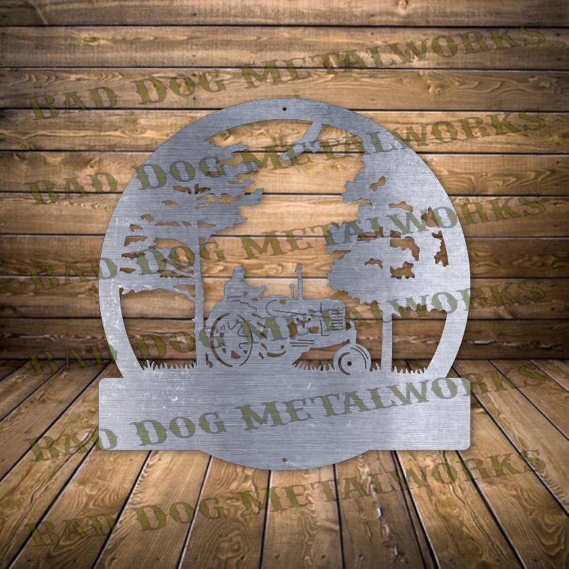 Farmer Tractor Monogram Svg/dxf Bad Dog Metalworks Digital - Etsy