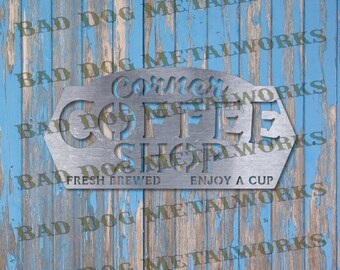 Coffee Bar Sign - DXF - SVG - Digital Download - CNC Plasma Waterjet ...