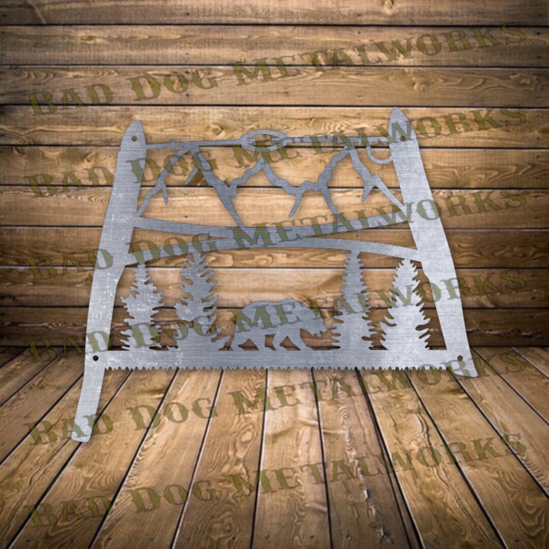 Bear Bow Saw Dxf and Svg - Bad Dog Metalworks Digital Download - Laser ...