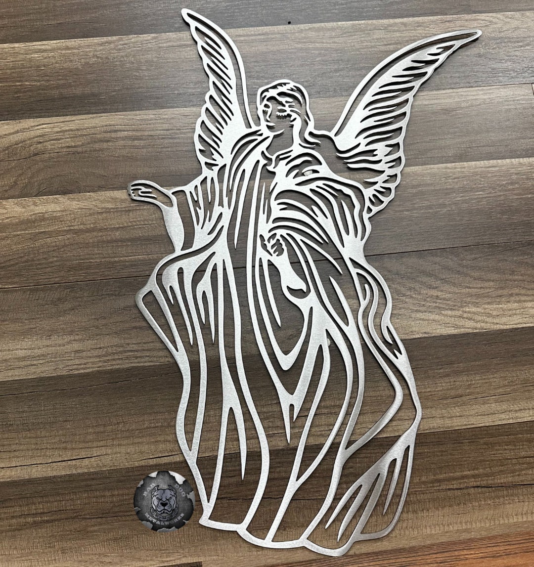 Guardian Angel Metal Wall Art - Bad Dog Metalworks Home Decor ...