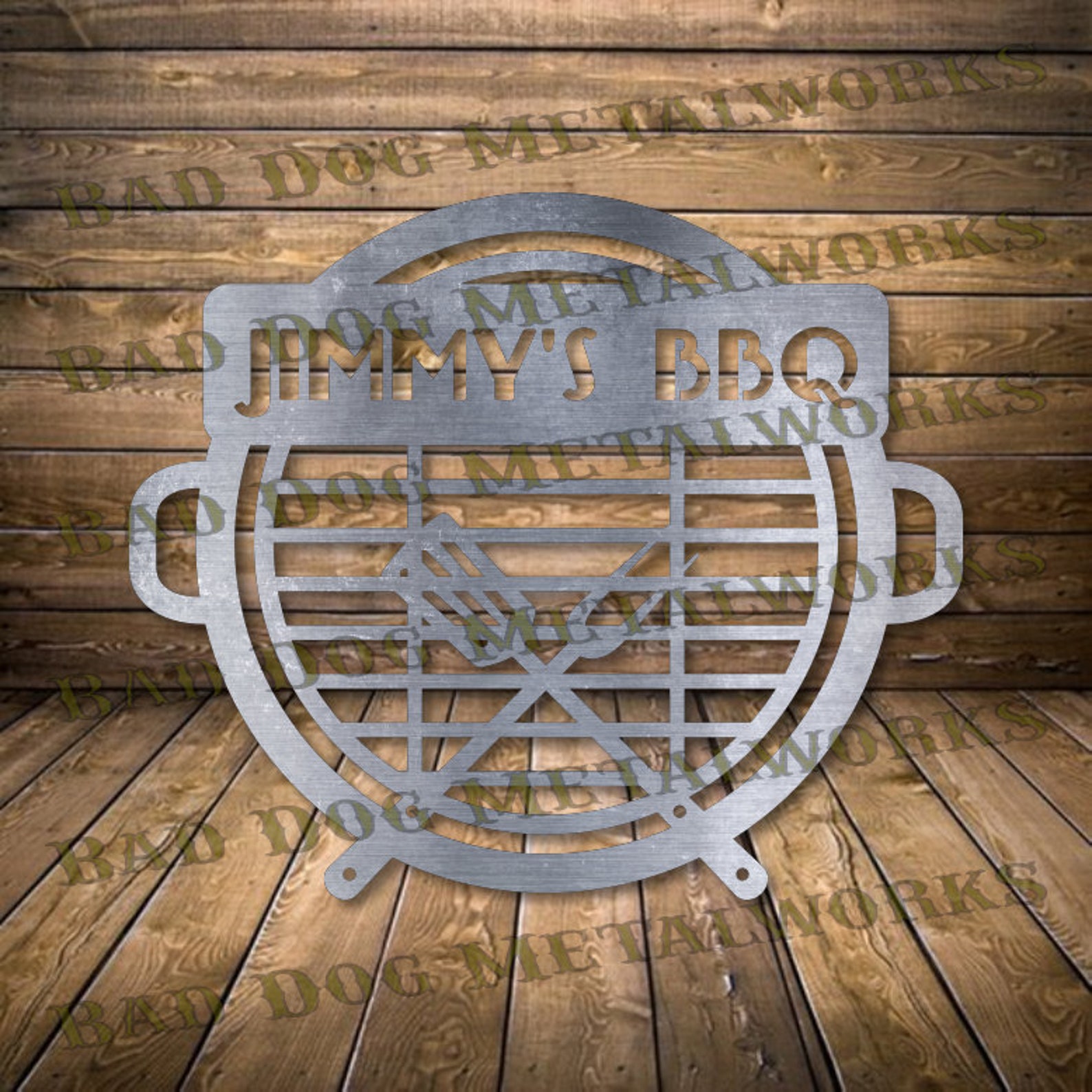 Personalizable BBQ Monogram Svg/dxf Bad Dog Metalworks - Etsy