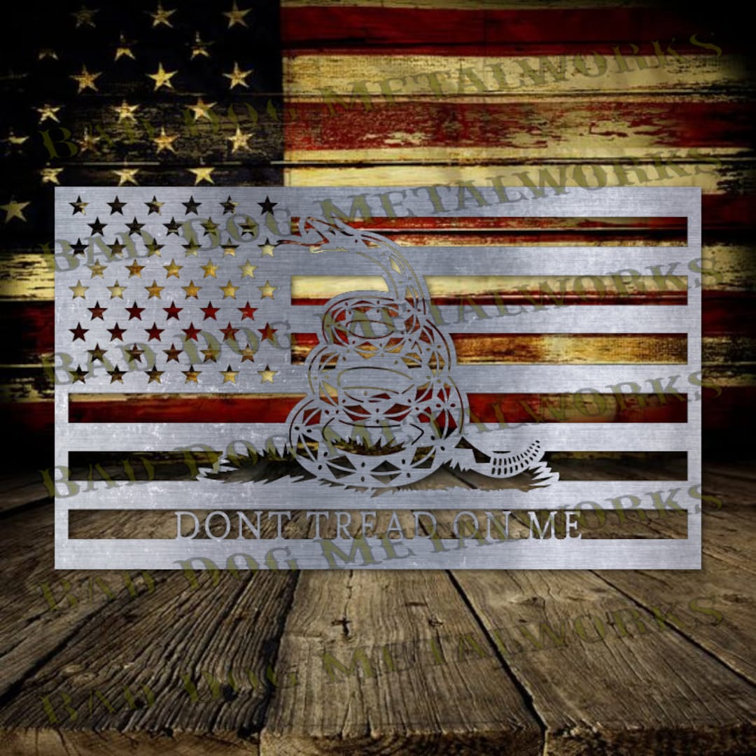Don’t Tread on Me Gadsden Flag Dxf/svg - Bad Dog Metalworks Digital ...