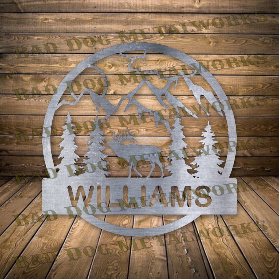 Elk Monogram Dxf/svg - Bad Dog Metalworks Digital Download - Laser CNC ...