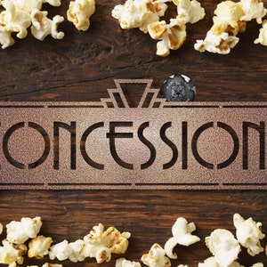Retro Concessions Sign - Bad Dog Metalworks Home Décor - Movie Theater ...