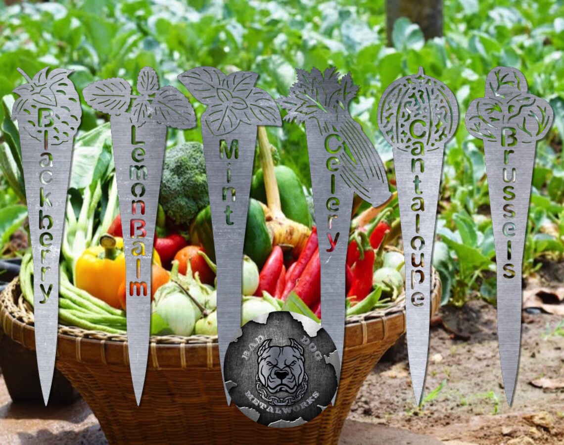 Vegetable Garden Stakes Herb Garden Stakes Garden Decor - Etsy