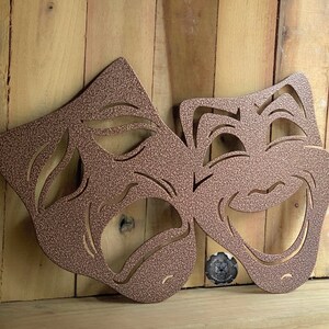 Comedy and Tragedy Masks Metal Art - Movie Theater Decor - Home Theater ...